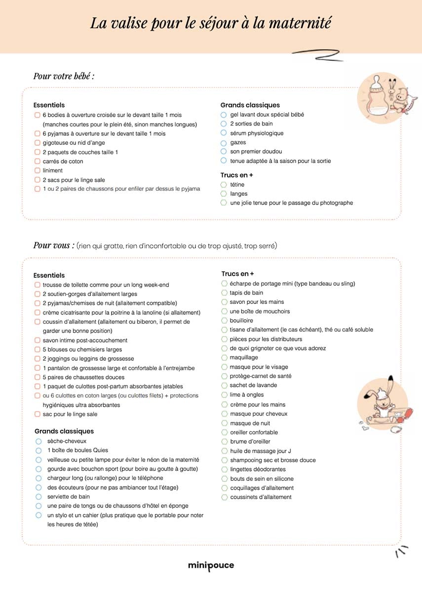 Valise de maternité : checklist complète 2026 (maman & bébé)